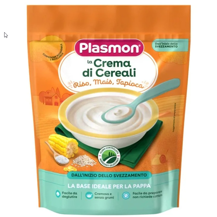 PLASMON BABY FOOD CREAM GR 200 RICE/CORN/TAPIOCA – myDelibox