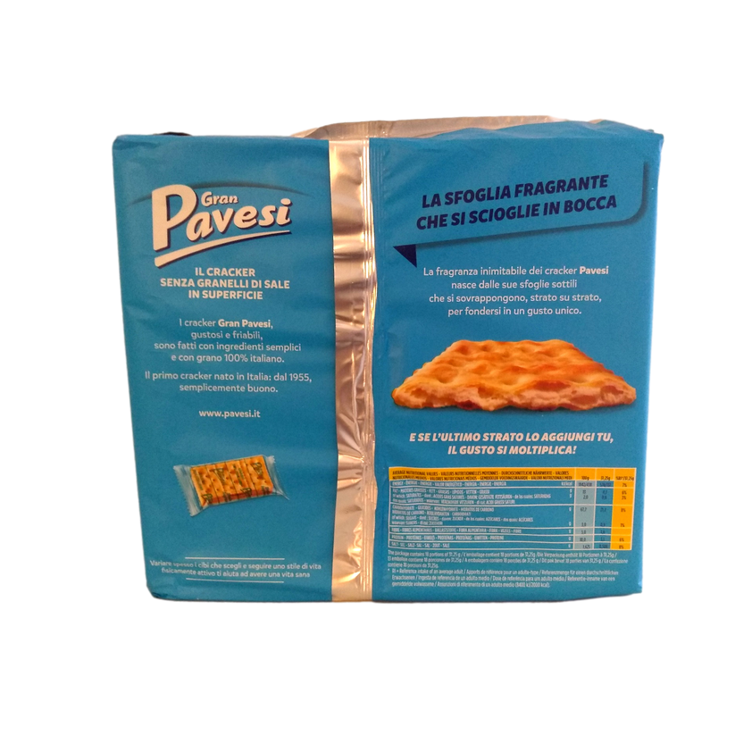 GRAN PAVESI CRACKERS GR.560 WITH LESS SALT – myDelibox